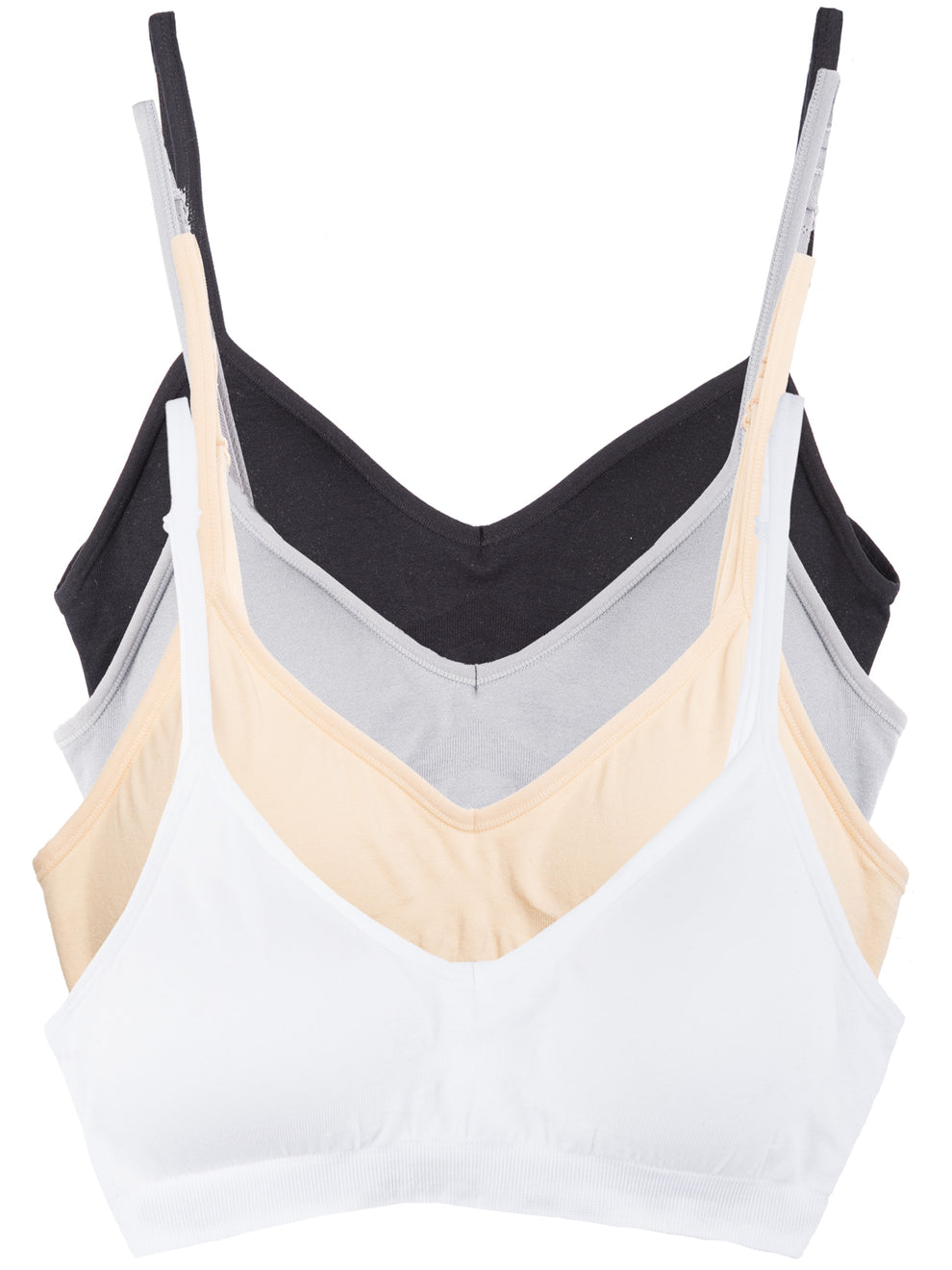 4 Pack Demi Padded Bralette Adjustable Straps – Kalon Clothing